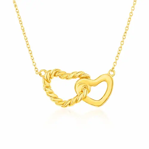 DONATELLO GIAN Name' Sterling Silver Heart Necklace - Gold