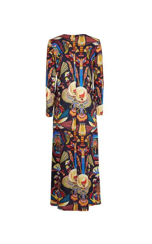 La DoubleJ Long Sleeve Swing Maxi Dress - Nephthys Navy