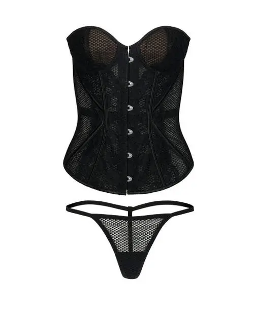 ADORE ME Padma Corset And G-string Set - Black