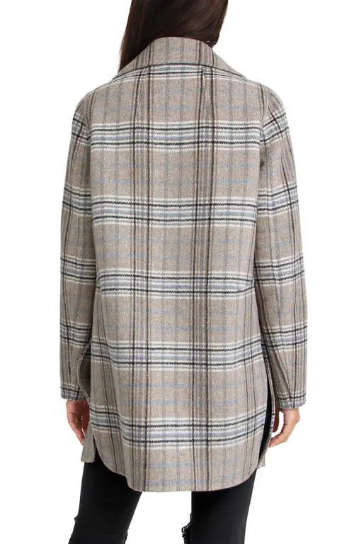 BELLE & BLOOM Ex-boyfriend Plaid Wool-blend Coat