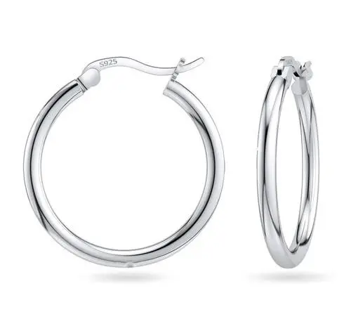 DONATELLO GIAN Name' Sterling Hoop Earrings - Silver