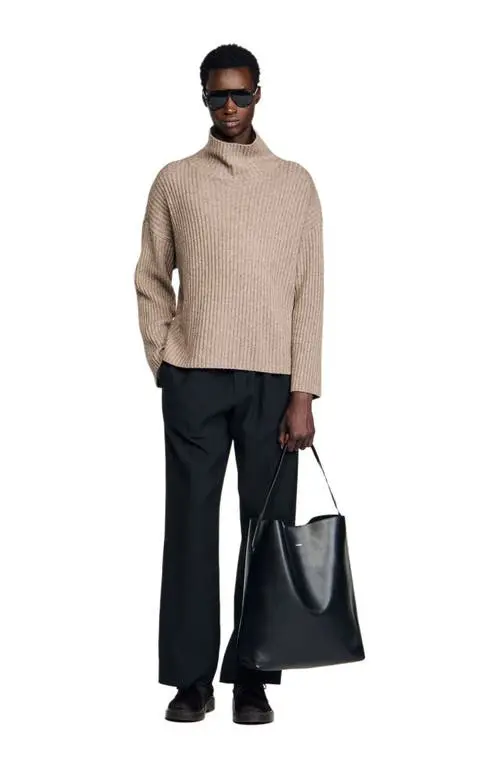 Sandro Virgin Wool Suit Jacket - Black