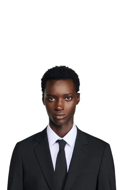 Sandro Virgin Wool Suit Jacket - Black