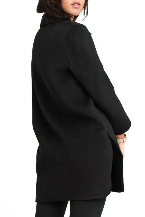 BELLE & BLOOM Ex-boyfriend Wool Blend Oversized Jacket - Black