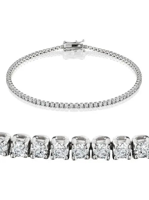 BLISS DIAMOND 2ct Lab Grown Diamond Tennis Bracelet - 14k White Gold