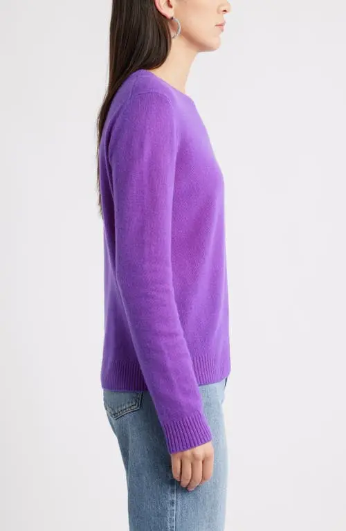 Caslon Cashmere Crewneck Sweater - Purple Tilandia