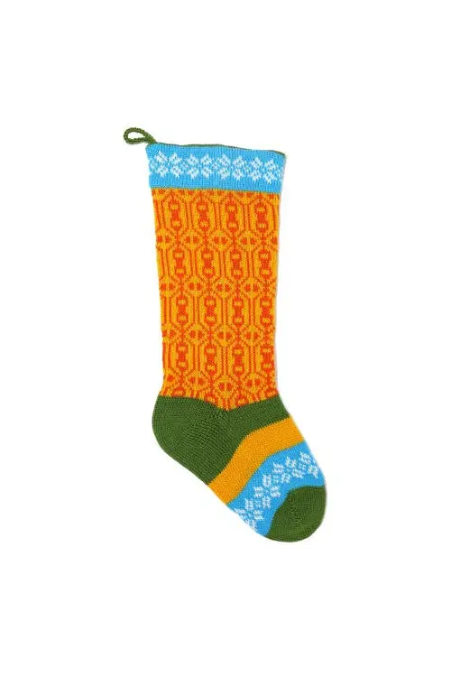 MELANGE COLLECTION Knit Holiday Stocking - Yellow