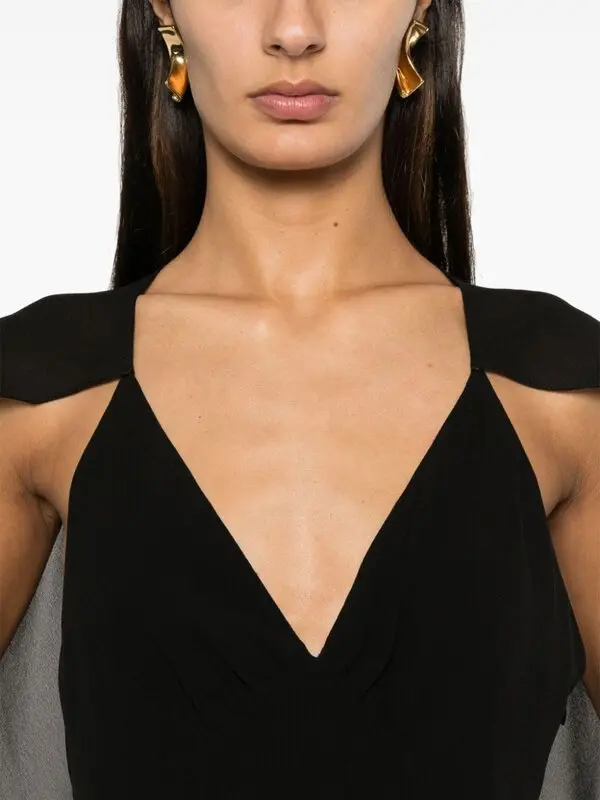 Chloé Cape-detail Tank Top - Black