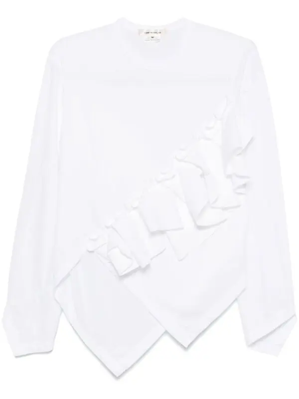 Comme Des Garçons Ruffle-trim Asymmetric Top