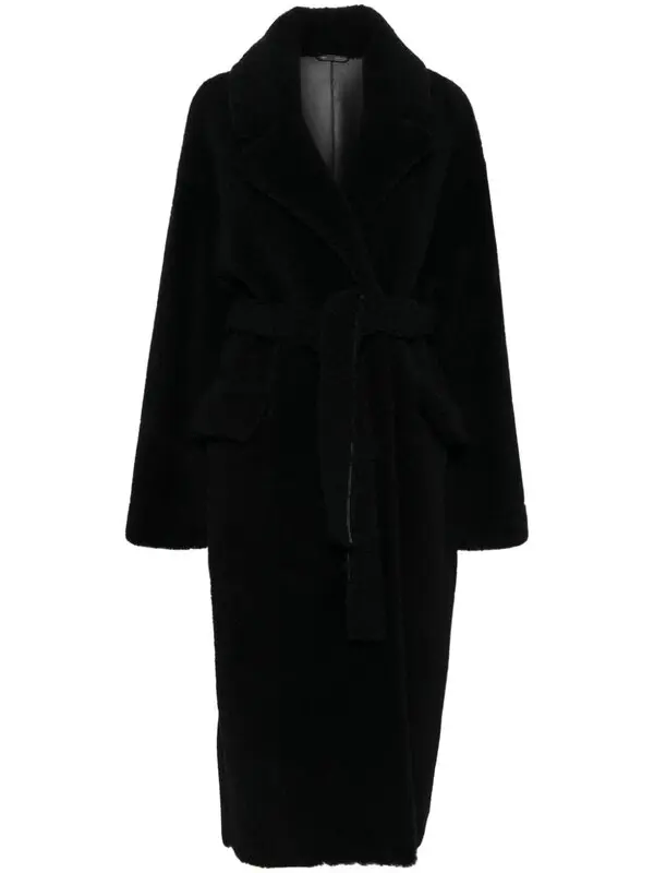 MANOKHI Myah Shearling Coat - Black