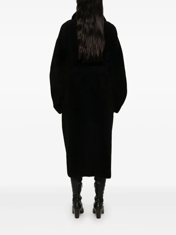 MANOKHI Myah Shearling Coat - Black