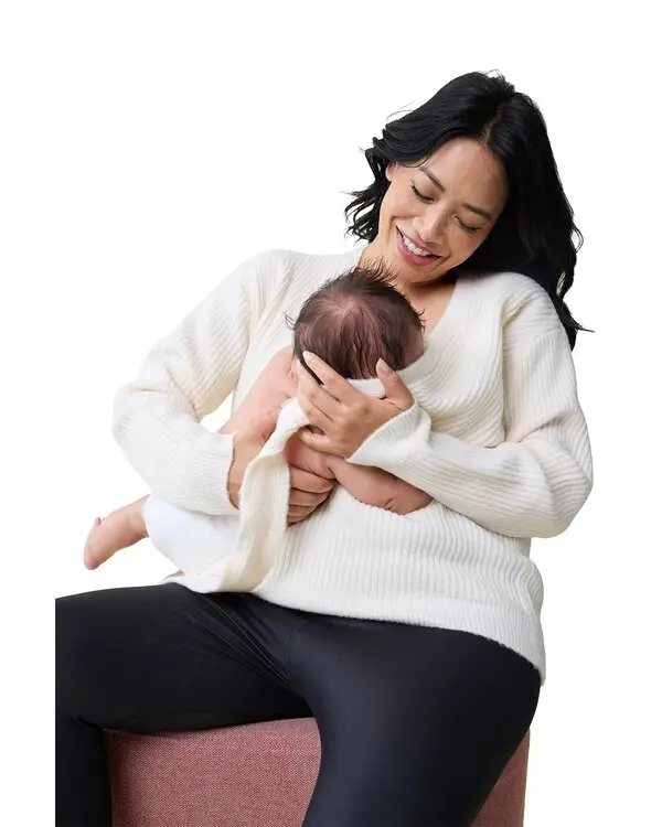 INGRID & ISABEL Nursing Wrap Sweater - Cream