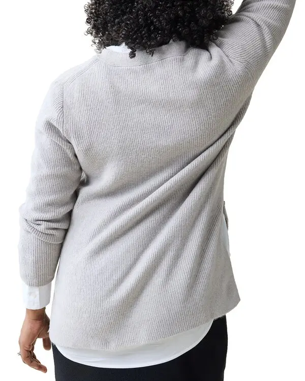INGRID & ISABEL Maternity Side Zip Sweater - Light Gray