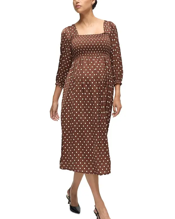 INGRID & ISABEL The Breeze Maternity Dress - Dot Chocolate