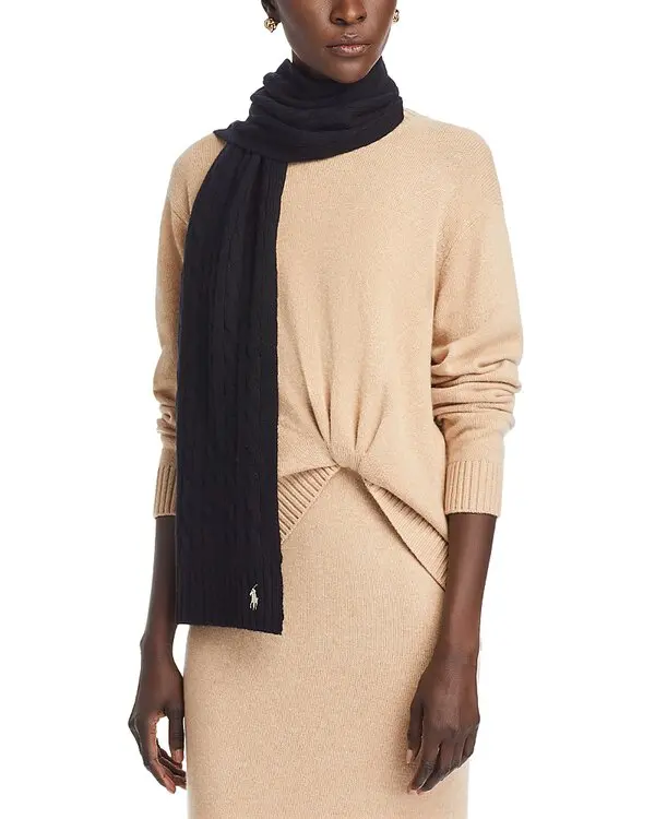 Polo Ralph Lauren Wool & Cashmere Classic Scarf - Black