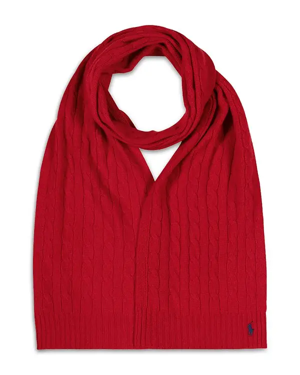 Polo Ralph Lauren Wool & Cashmere Classic Scarf - Red