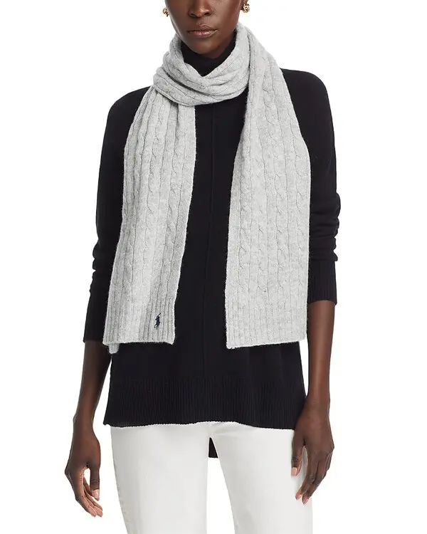 Polo Ralph Lauren Wool & Cashmere Classic Scarf - Soft Gray