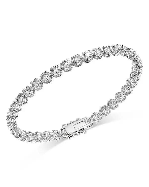 Bloomingdale'S Crown Set Diamond Tennis Bracelet - White