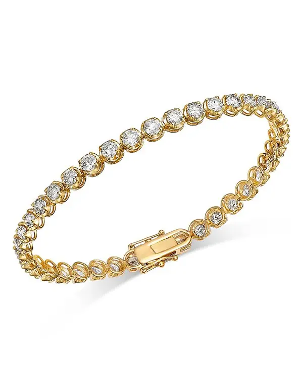 Bloomingdale'S Crown Set Diamond Tennis Bracelet - Gold