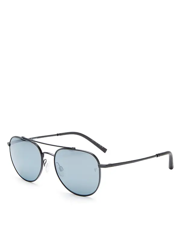 Oliver Spencer X Roger Federer Aviator Sunglasses, 54mm - Matte Black