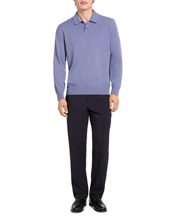 Theory Goris Collared Sweater - Dusk Blue