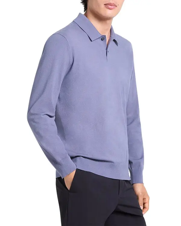 Theory Goris Collared Sweater - Dusk Blue