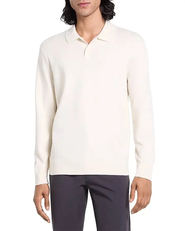 Theory Goris Collared Sweater - Oat Milk