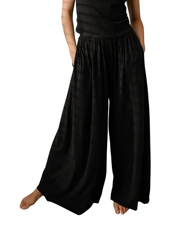 Lunya Pima Wide Leg Pants - Immersed Black