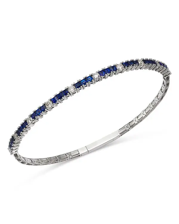 Bloomingdale'S Sapphire & Diamond Bangle Bracelet - Blue/white
