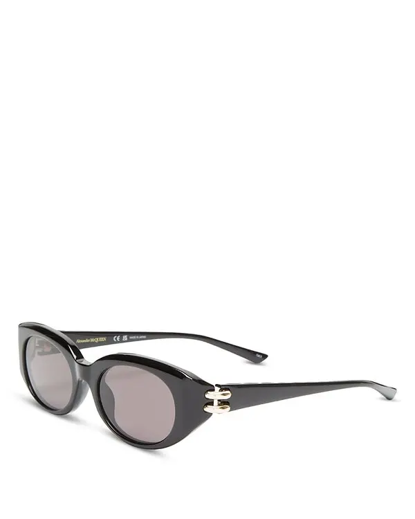 Alexander McQueen Oval Sunglasses - Black
