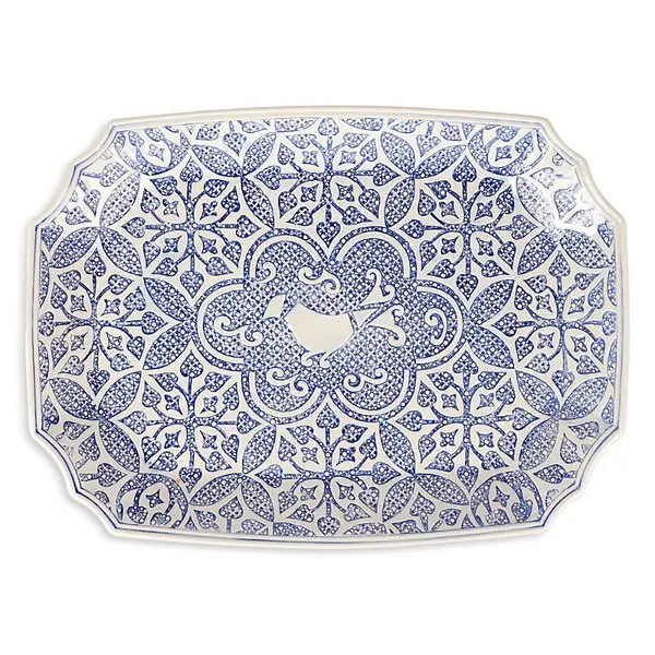 VIETRI Uccello Blu Rectangular Platter - Blue