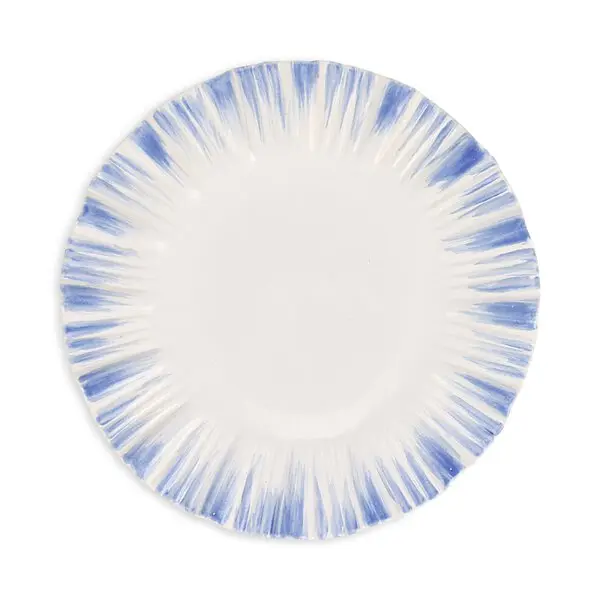 VIETRI Bari Blue And Small Round Platter - White