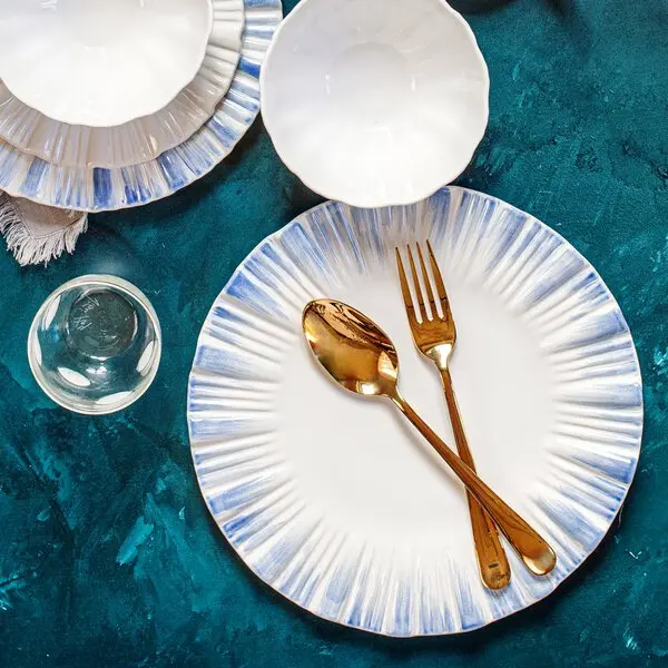 VIETRI Bari Blue And Small Round Platter