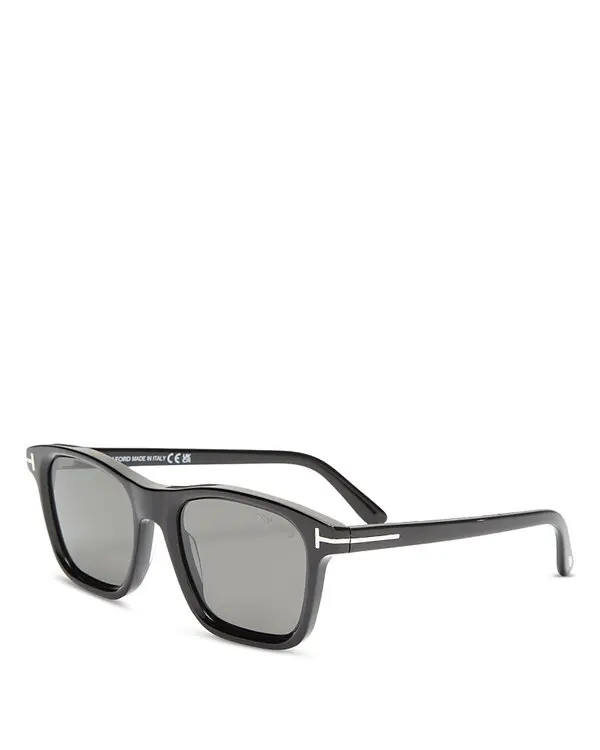 TOM FORD Barron Square Sunglasses - Black/smoke Polarized