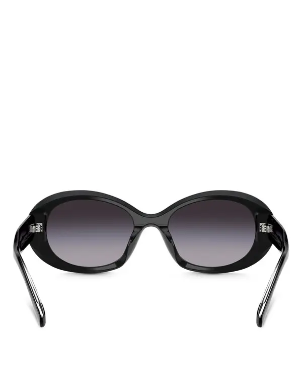 Tory Burch Miller Oval Sunglasses, 53mm - Black