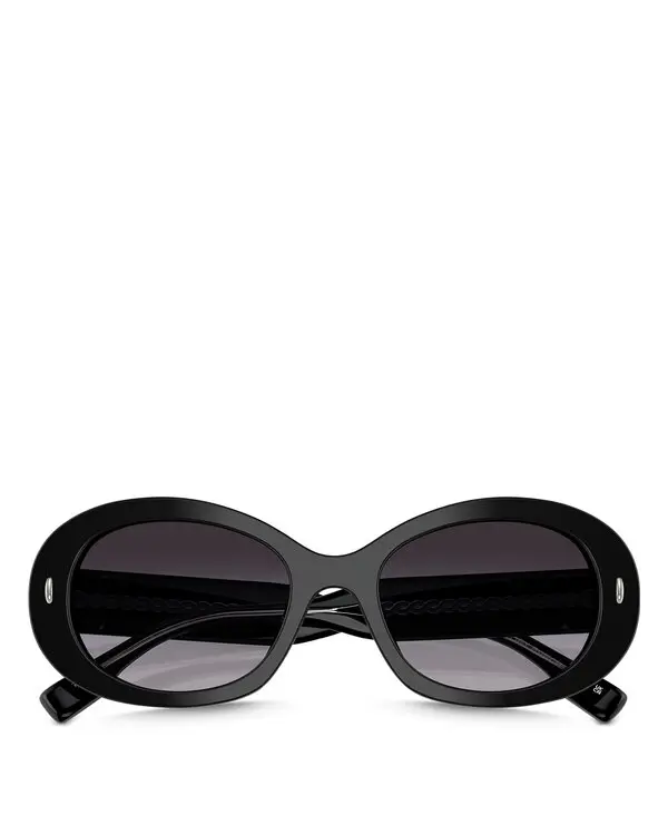 Tory Burch Miller Oval Sunglasses, 53mm - Black