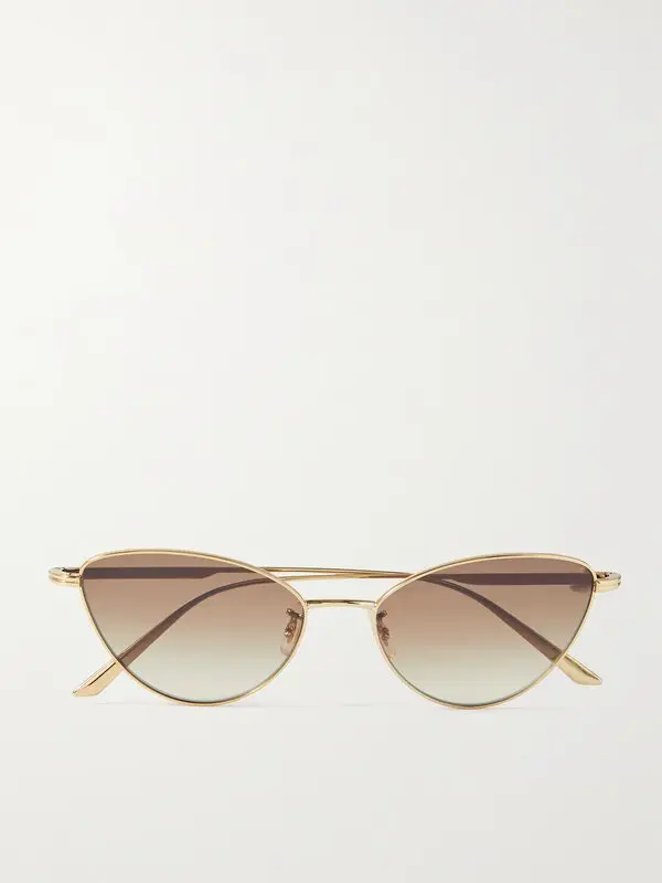 Oliver Spencer Khaite 1998c Cat-eye Sunglasses - Gold