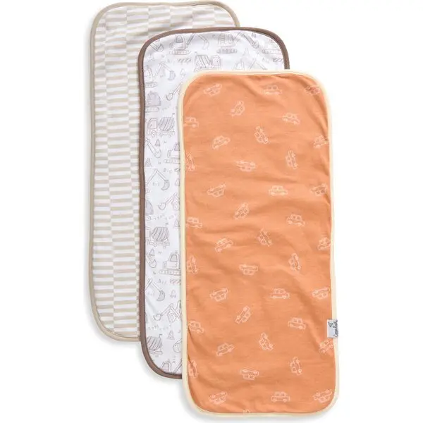 COPPER PEARL Gage Assorted 3-pack Cotton Burp Cloths - Orange