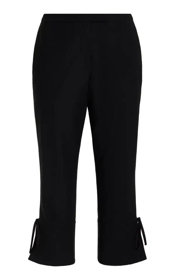 COLLEEN ALLEN Tie-detailed Capri Pants
