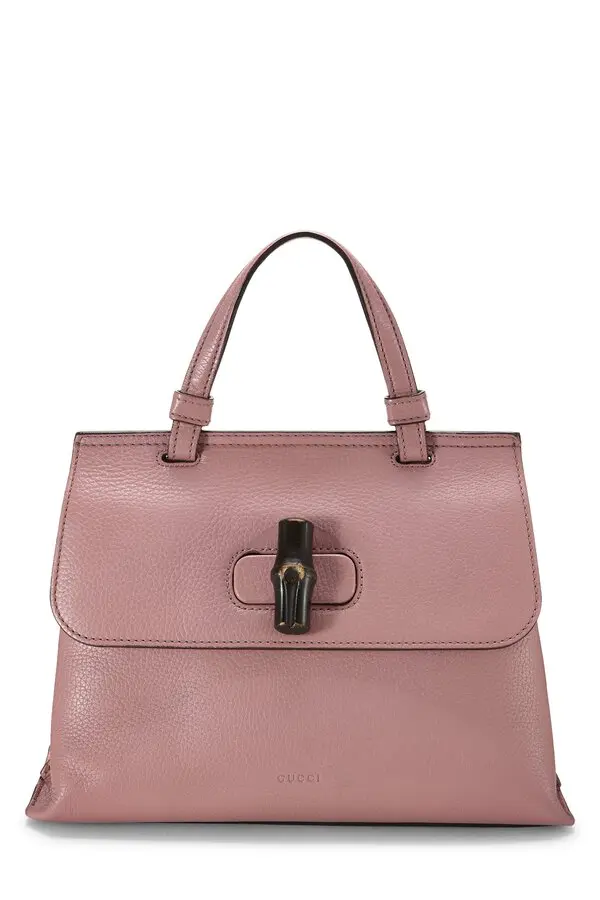 Gucci Leather Bamboo Daily Handbag