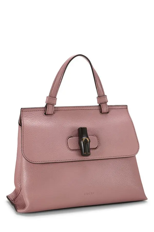 Gucci Leather Bamboo Daily Handbag