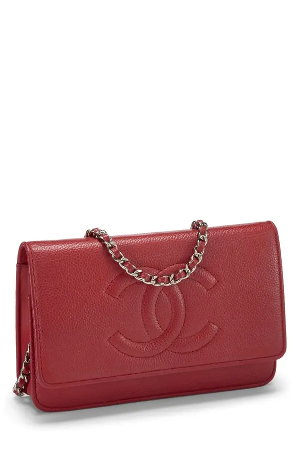 Chanel Caviar Timeless 'cc' Wallet On Chain