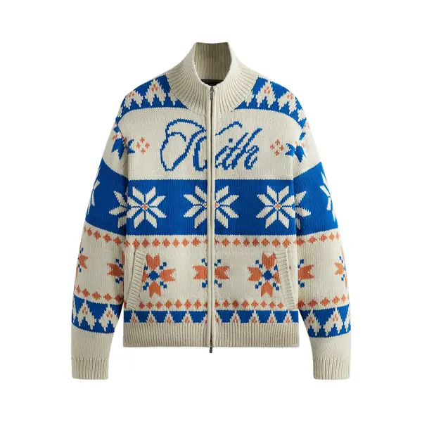 Kith Wyona Full Zip Sweater - Cream