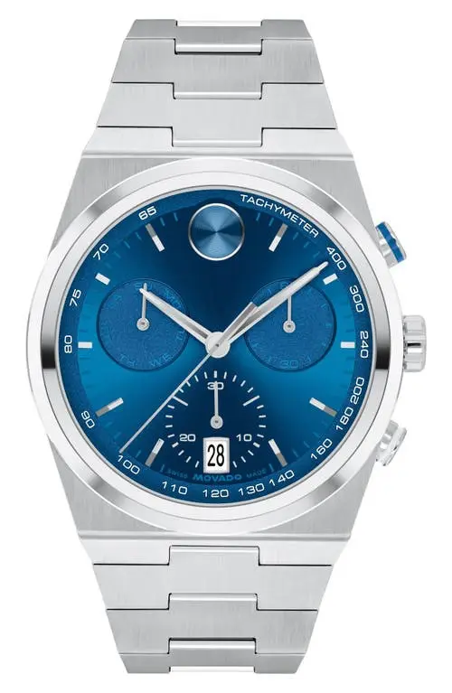 Movado Quest Bracelet Chronograph Watch - Blue