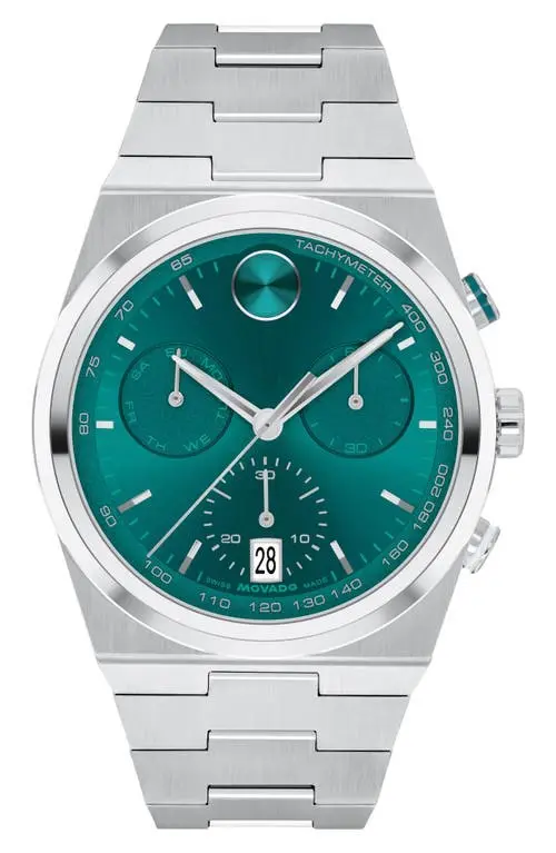 Movado Quest Bracelet Chronograph Watch - Green