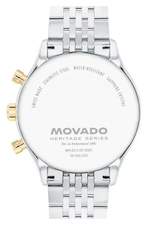 Movado Calendoplan Bracelet Chronograph Watch - Blue