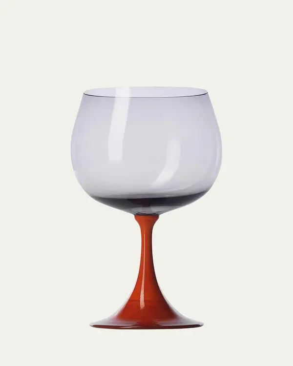NASONMORETTI Burlesque Coral /grey Wine Glass, 29 Oz - Coral Grey