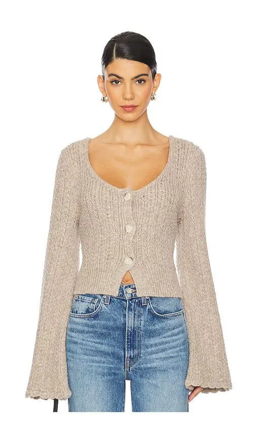 NATION LOS ANGELES Berenice Round Neck Cardigan
