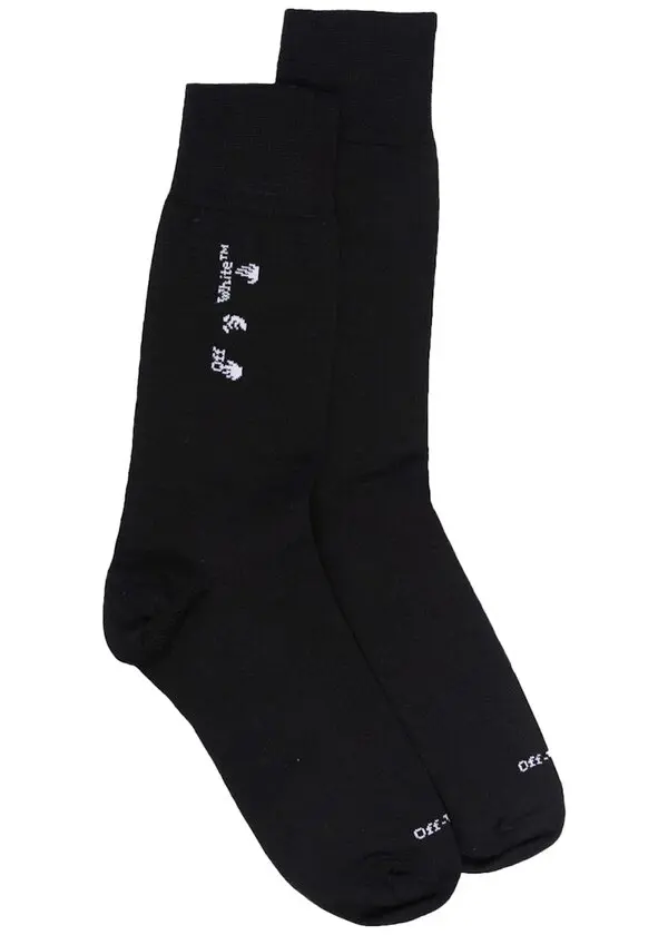 Off-White Logo Socks - Black White