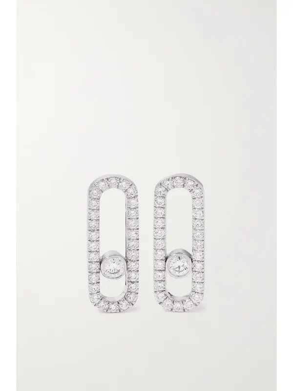 Messika Move Uno 18-karat Diamond Earrings - Silver